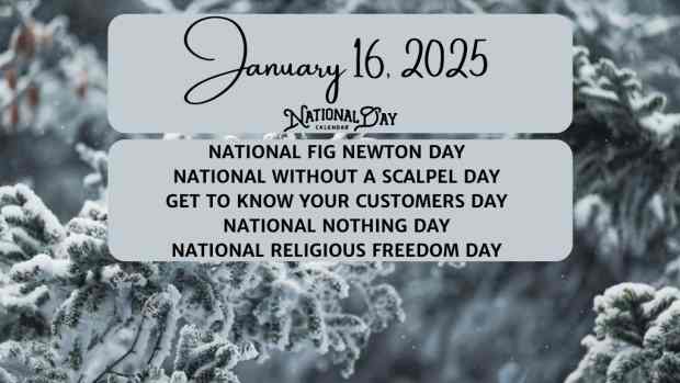 NATIONAL NOTHING DAY - January 16 - National Day Calendar
