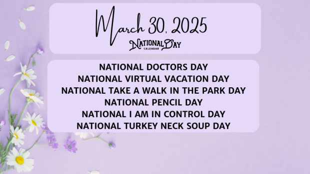 NATIONAL TAKE A WALK IN THE PARK DAY - March 30 - National Day Calendar