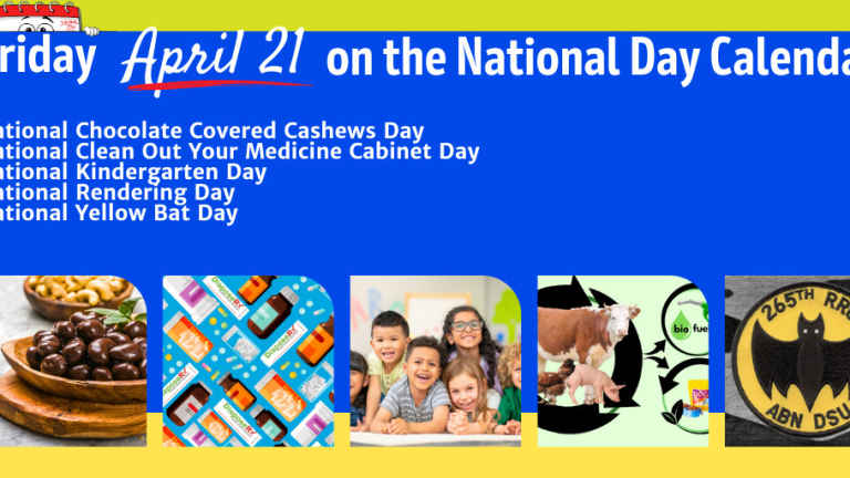 APRIL 21, 2023 | NATIONAL RENDERING DAY | NATIONAL KINDERGARTEN DAY | NATIONAL YELLOW BAT DAY ...