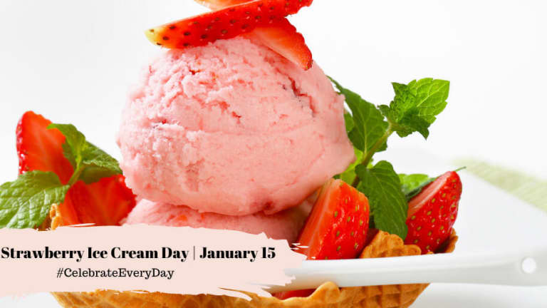 NATIONAL STRAWBERRY ICE CREAM DAY - January 15 - National Day Calendar