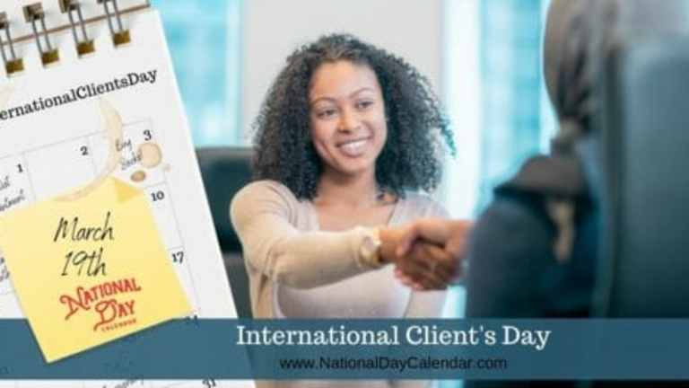 INTERNATIONAL CLIENT'S DAY - March 19 - National Day Calendar