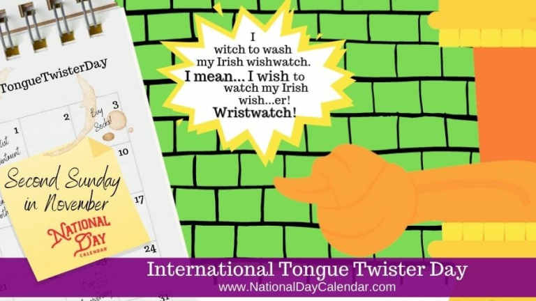 INTERNATIONAL TONGUE TWISTER DAY - Second Sunday in November - National ...