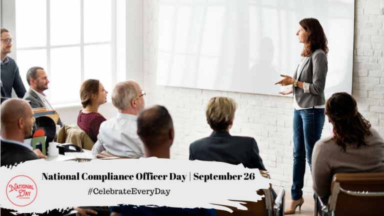 NATIONAL COMPLIANCE OFFICER DAY - September 26 - National Day Calendar