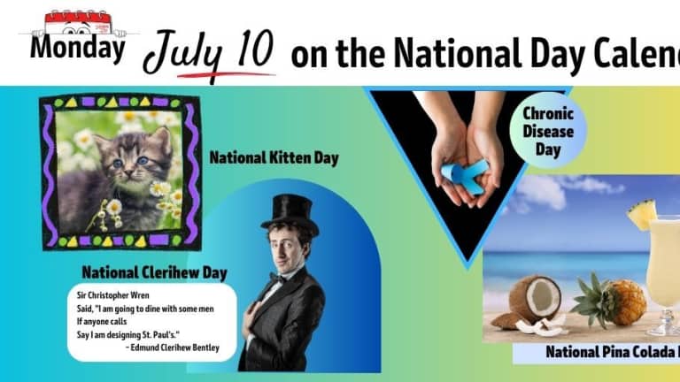JULY 10, 2023 | NATIONAL KITTEN DAY | NATIONAL PINA COLADA DAY ...