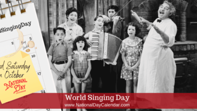 WORLD SINGING DAY - Third Saturday in October - National Day Calendar