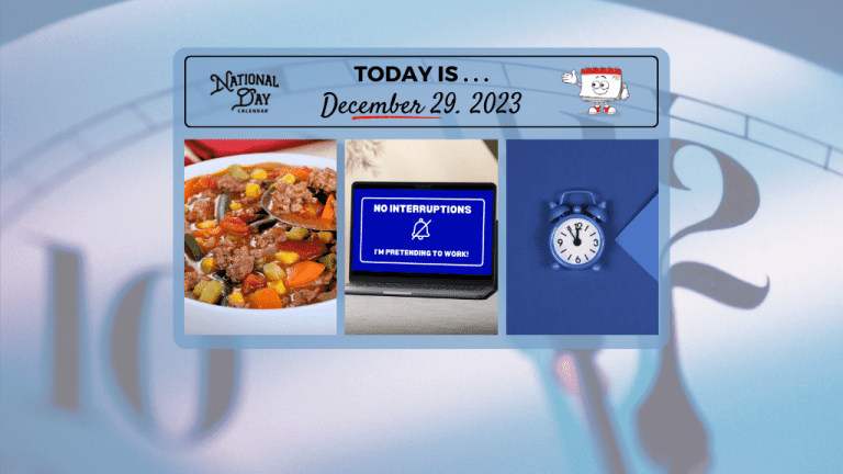 DECEMBER 29, 2023 | NATIONAL PEPPER POT DAY | TICK TOCK DAY | NO ...