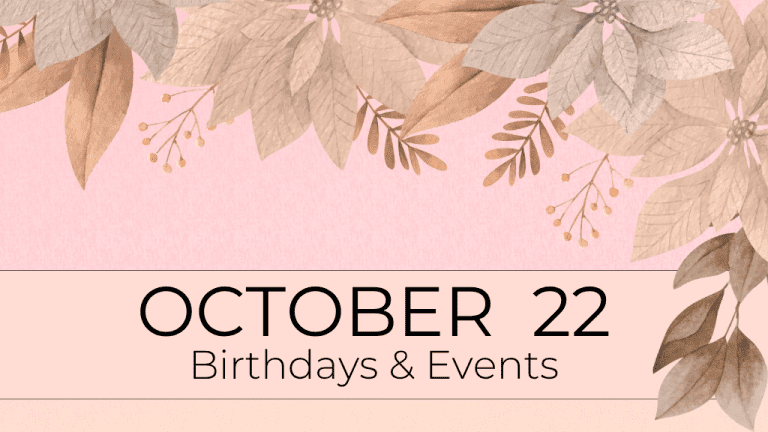 OCTOBER 22 | Birthdays and Events - National Day Calendar