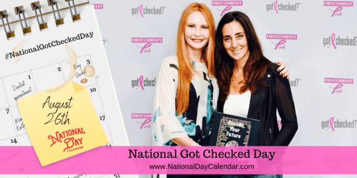 NEW DAY PROCLAMATION | NATIONAL GOT CHECKED DAY - August 26 - National ...