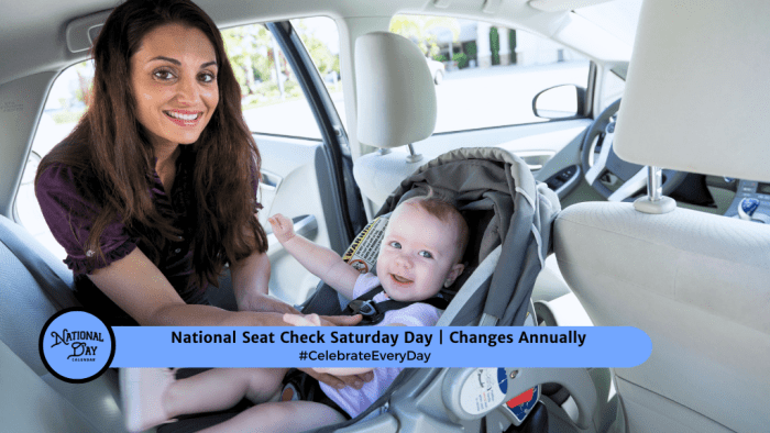 SEPTEMBER 21, 2024 | SEAT CHECK SATURDAY | CHAI DAY | CLEANUP DAY ...