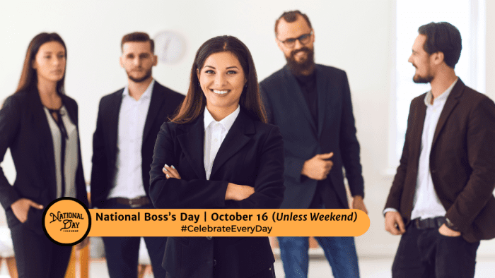 October 16 2024 National Bosss Day National Sports Day National Fossil Day™ National