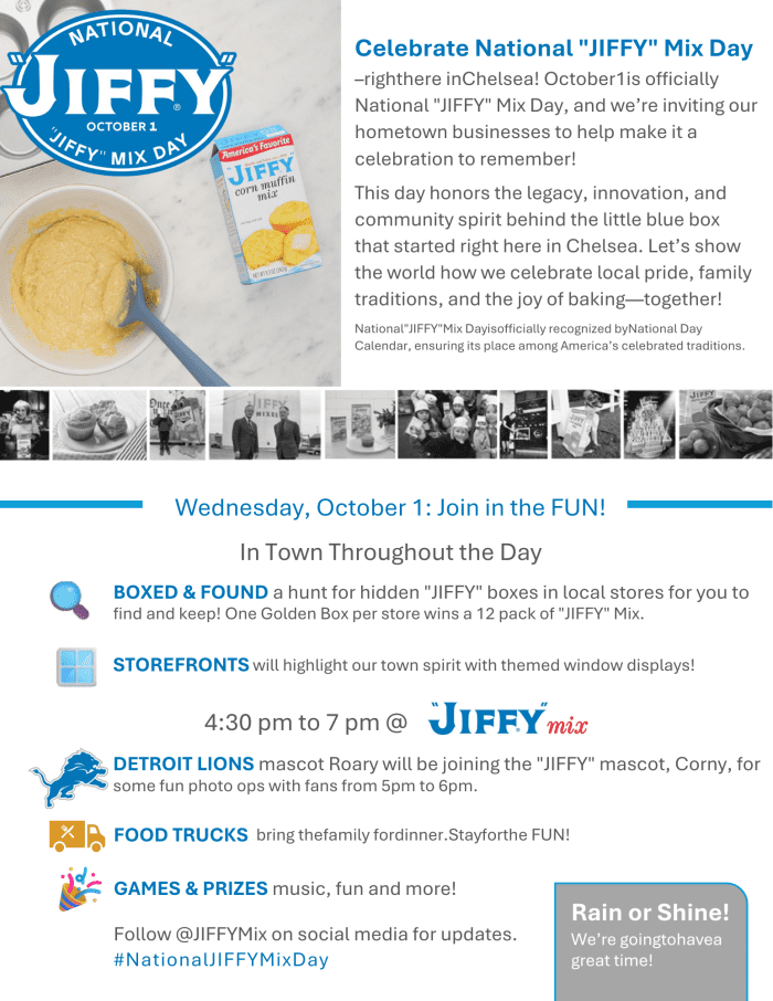 MEDIA ALERT | NEW DAY PROCLAMATION | NATIONAL "JIFFY" MIX DAY | October 1 - National Day Calendar