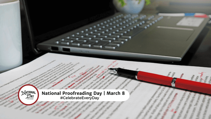 MARCH 8, 2025 | NATIONAL PEANUT CLUSTER DAY | NATIONAL PROOFREADING DAY ...