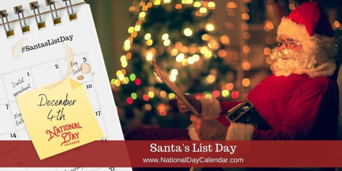 SANTA'S LIST DAY - December 4 - National Day Calendar
