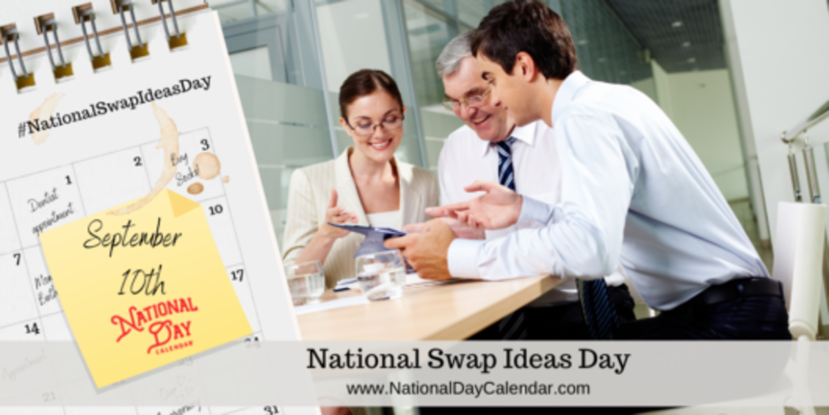 NATIONAL SWAP IDEAS DAY - September 10 - National Day Calendar