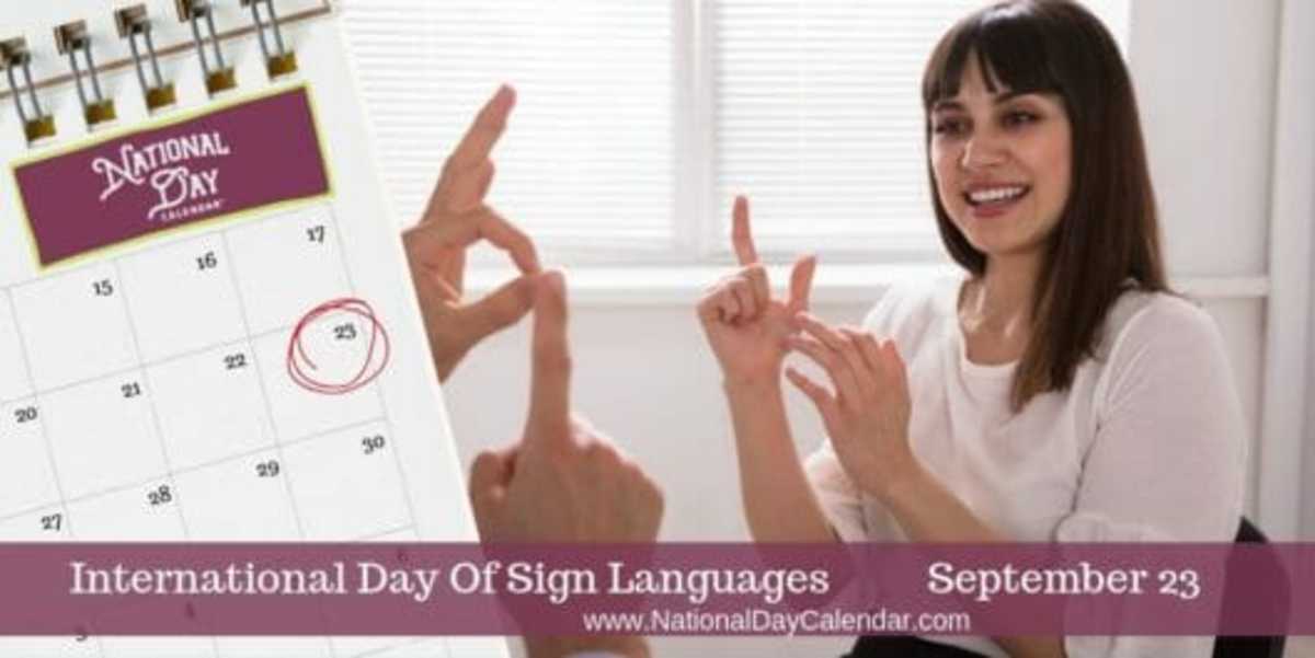 INTERNATIONAL DAY OF SIGN LANGUAGES - September 23 - National Day Calendar