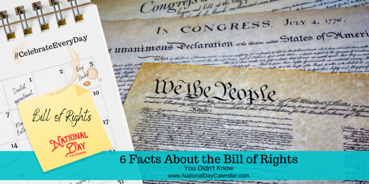 6 FACTS ABOUT THE BILL OF RIGHTS - National Day Calendar