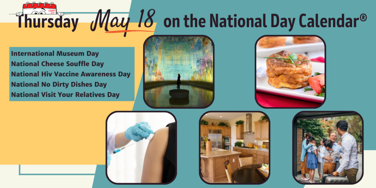 May 18, 2023 | NATIONAL NO DIRTY DISHES DAY | INTERNATIONAL MUSEUM DAY ...