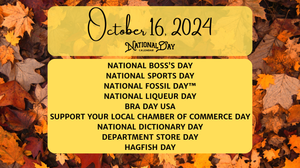 OCTOBER 16, 2024 | NATIONAL BOSS’S DAY | NATIONAL SPORTS DAY | NATIONAL ...