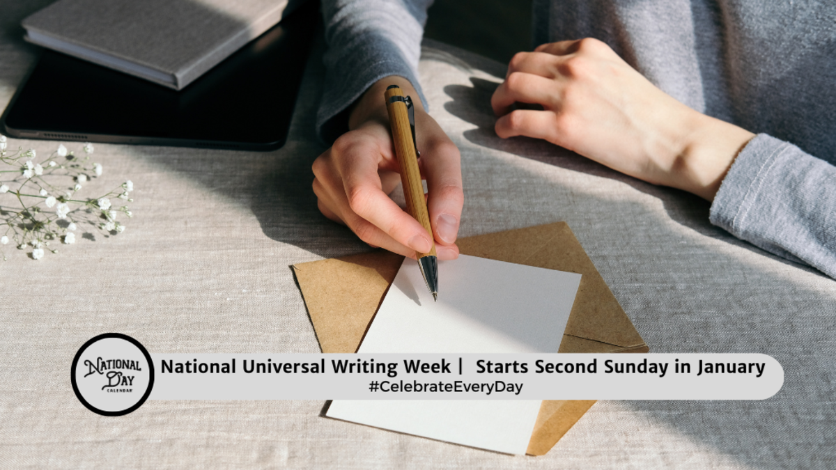 UNIVERSAL LETTER WRITING WEEK | Starts Second Sunday in January ...