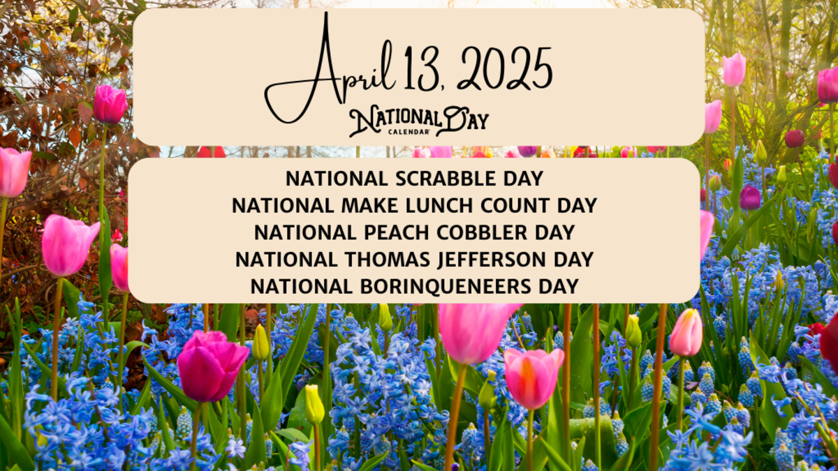 APRIL 13, 2025 | NATIONAL SCRABBLE DAY | NATIONAL MAKE LUNCH COUNT DAY ...