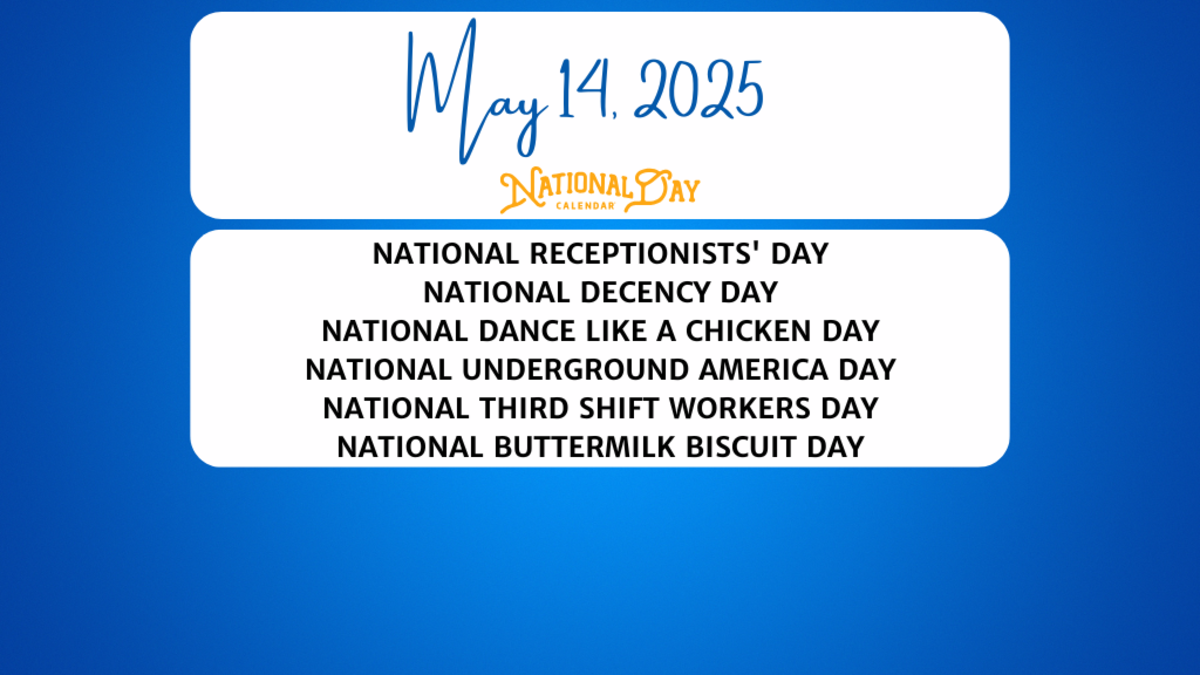 MAY 14, 2025 | NATIONAL RECEPTIONISTS' DAY | NATIONAL DECENCY DAY ...