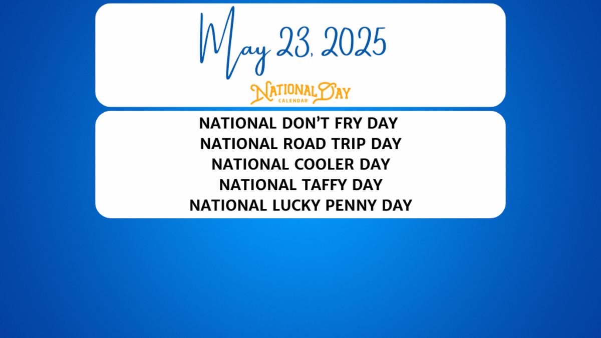 MAY 23, 2025 | NATIONAL DON’T FRY DAY | NATIONAL ROAD TRIP DAY ...
