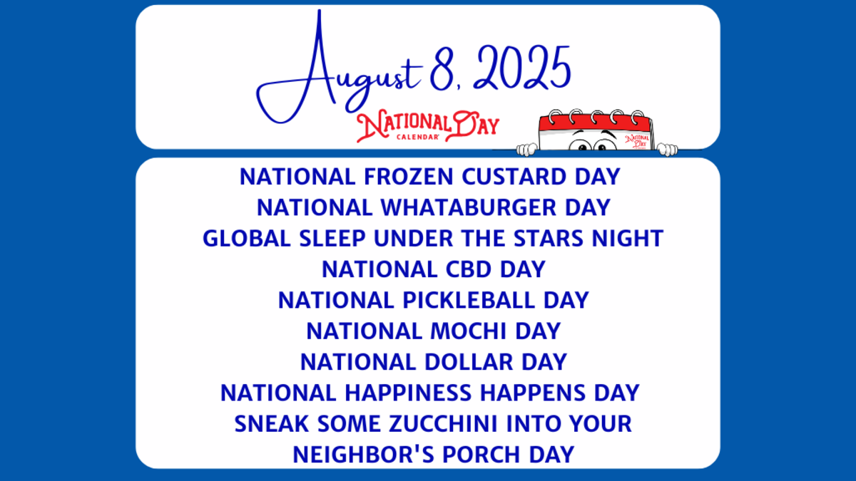 AUGUST 8, 2025 | NATIONAL FROZEN CUSTARD DAY | NATIONAL WHATABURGER DAY ...