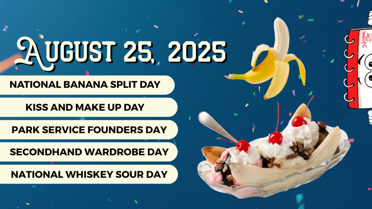 AUGUST 25, 2025 | NATIONAL BANANA SPLIT DAY | NATIONAL KISS AND MAKE UP ...