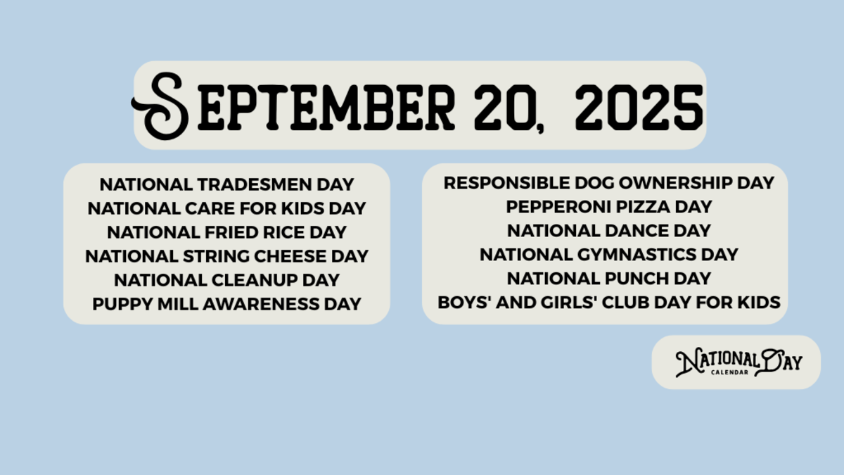 September 20, 2025, on the National Day Calendar - National Day Calendar