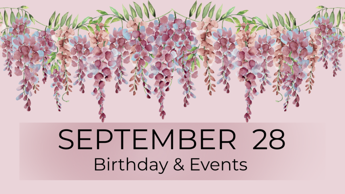 SEPTEMBER 28 | Birthdays and Events - National Day Calendar
