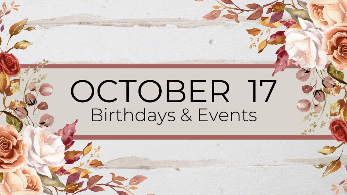 OCTOBER 17 | Birthdays and Events - National Day Calendar