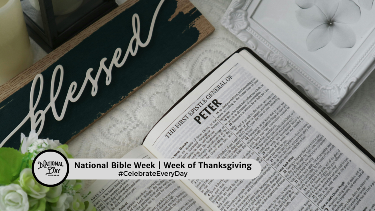 NATIONAL BIBLE WEEK | Week of Thanksgiving - National Day Calendar