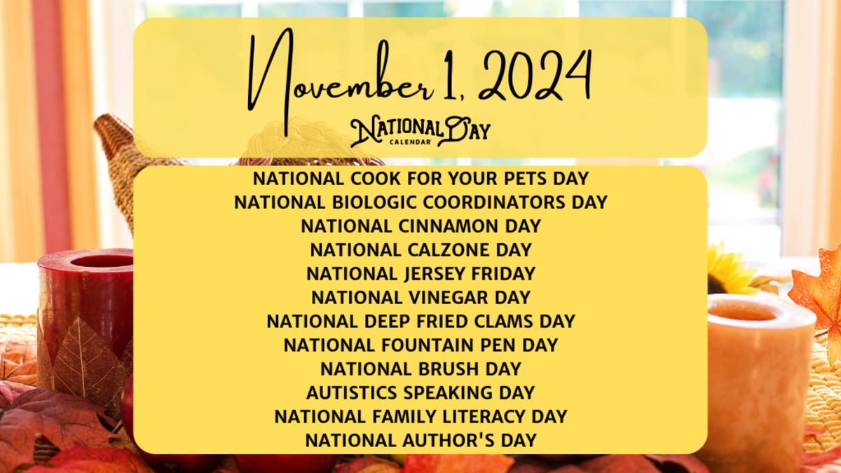 November 1, 2024, on the National Day Calendar® - National Day Calendar