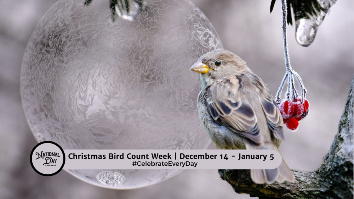 CHRISTMAS BIRD COUNT WEEK | December 14 - January 5 - National Day Calendar