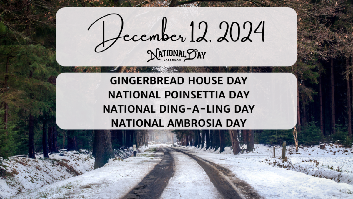 DECEMBER 12, 2024 | GINGERBREAD HOUSE DAY | NATIONAL POINSETTIA DAY ...