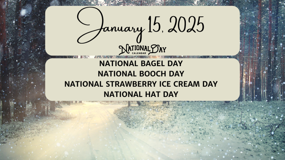 JANUARY 15, 2025 | NATIONAL BAGEL DAY | NATIONAL BOOCH DAY | NATIONAL ...