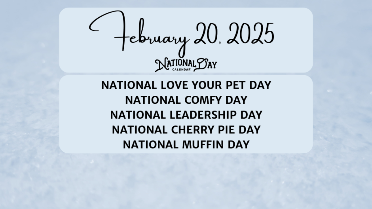 FEBRUARY 20, 2025 | NATIONAL LOVE YOUR PET DAY | NATIONAL COMFY DAY ...