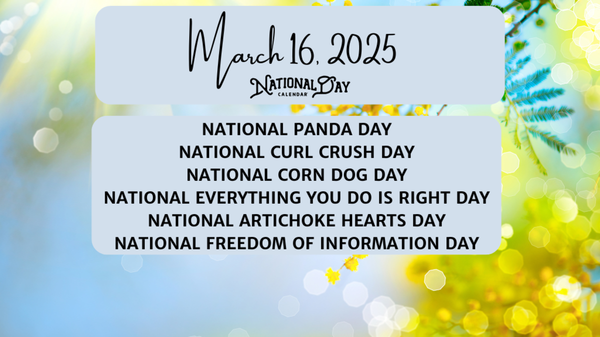 MARCH 16, 2025 | NATIONAL PANDA DAY | NATIONAL CURL CRUSH DAY ...