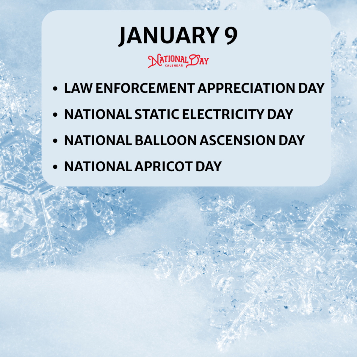 JANUARY 9, 2026 | LAW ENFORCEMENT APPRECIATION DAY | NATIONAL STATIC ...